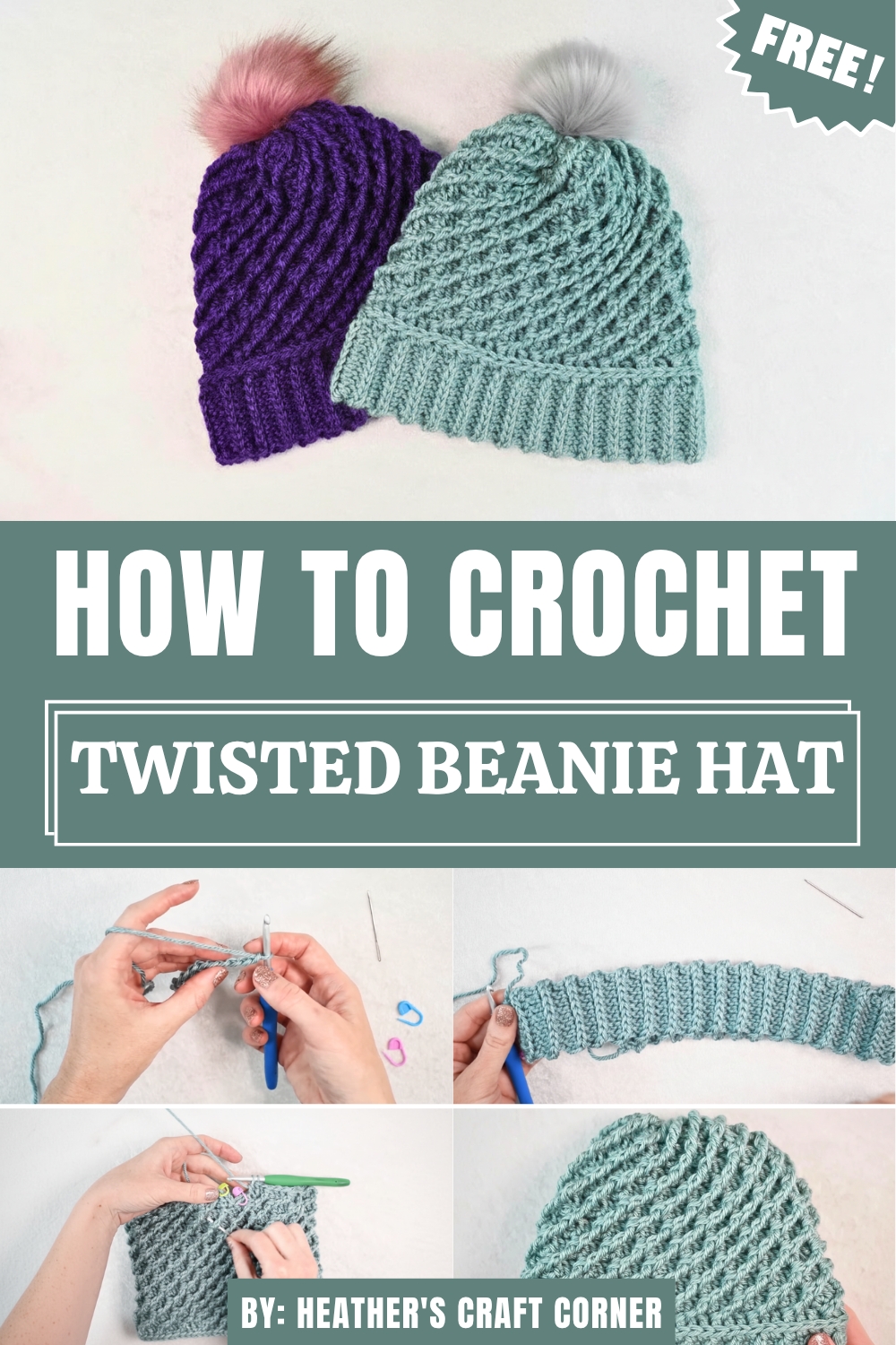 Stylish Crochet Twisted Beanie Pattern for Cold Weather Days - Yours ...