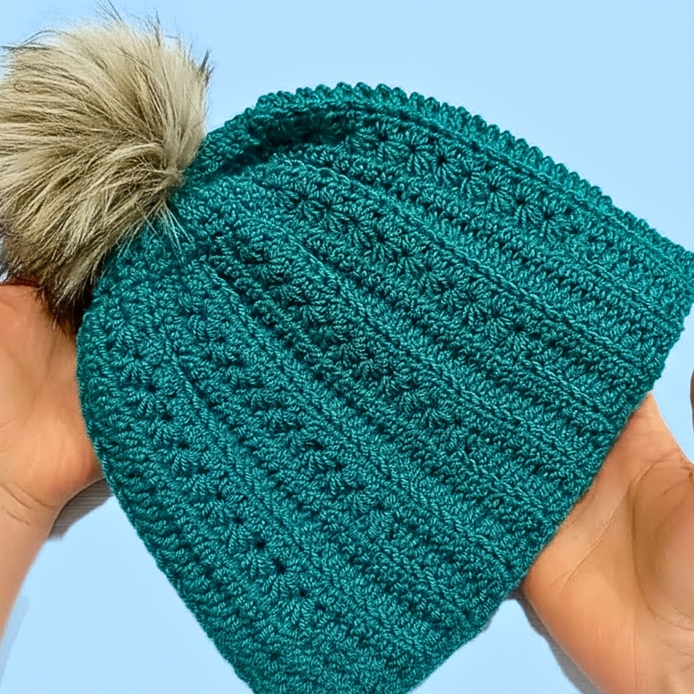 Modern Crochet Star Stitch Beanie Pattern That Pops - Yours Patterns