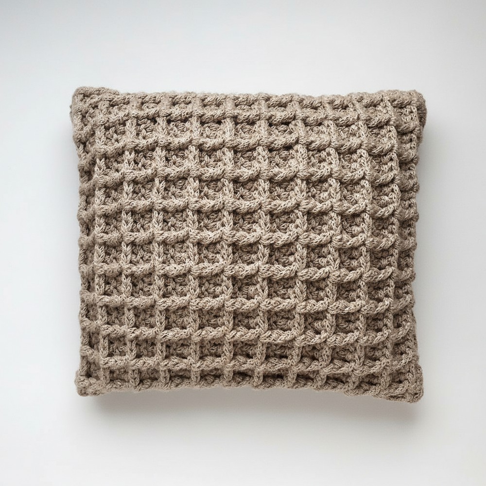 Easy & Fun Crochet Waffle Stitch Pillow Pattern for Cozy Homes - Yours ...