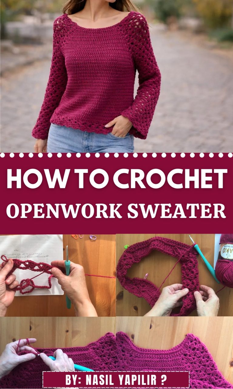 Elegant Crochet Openwork Sweater Pattern for Light Wear - Yours Patterns